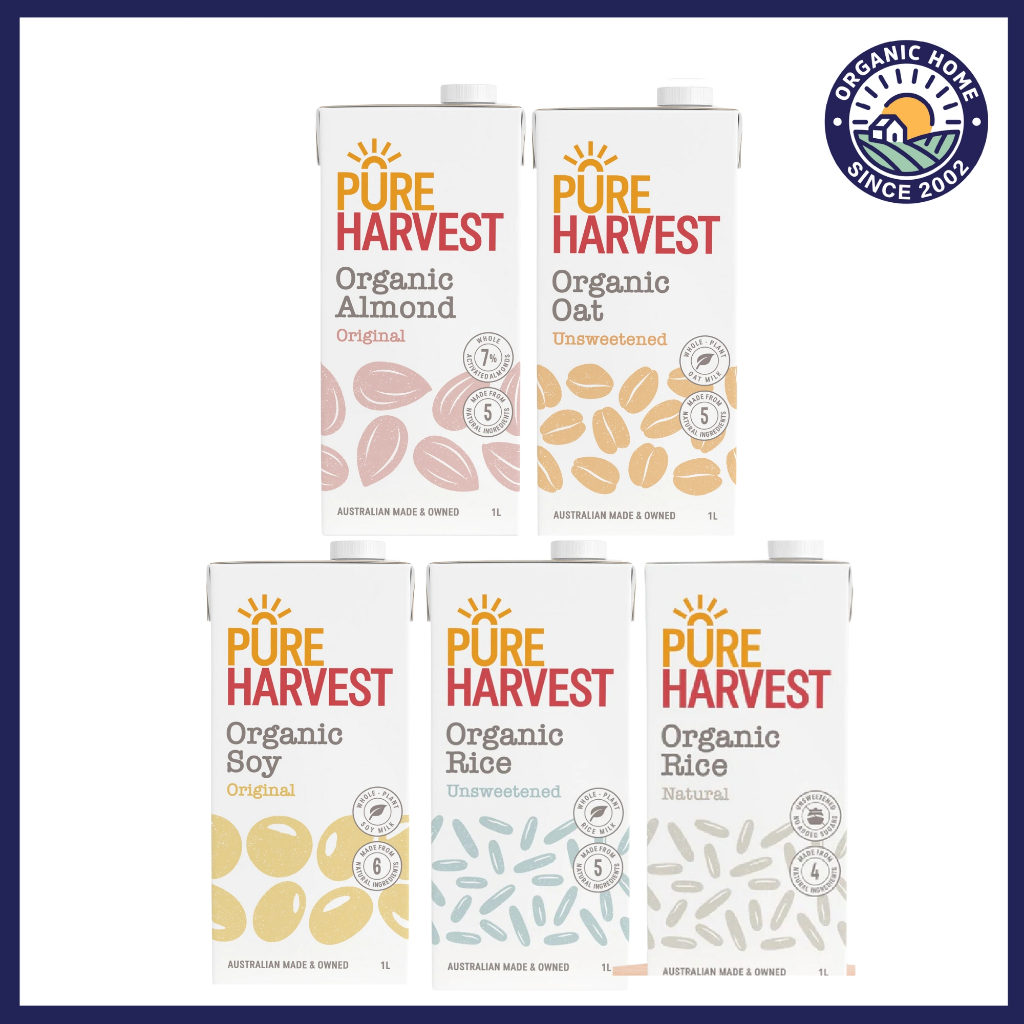 Pure Harvest Organic Milk 1L (Almond Milk/ Oat Milk/ Soy Milk/ Rice ...