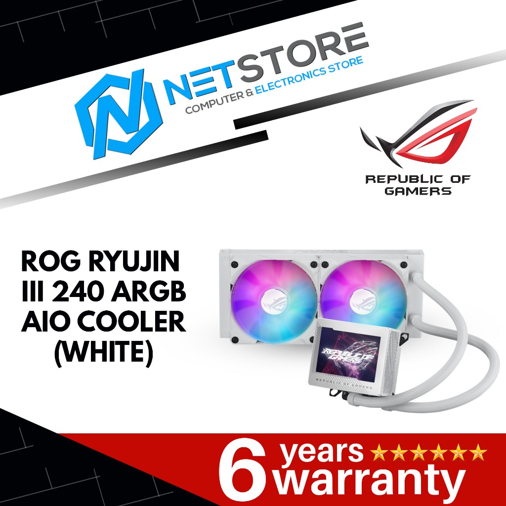 ASUS ROG RYUJIN III 240 ARGB WHITE (AIO COOLER) - 90RC00K2-M0UAY0 ...