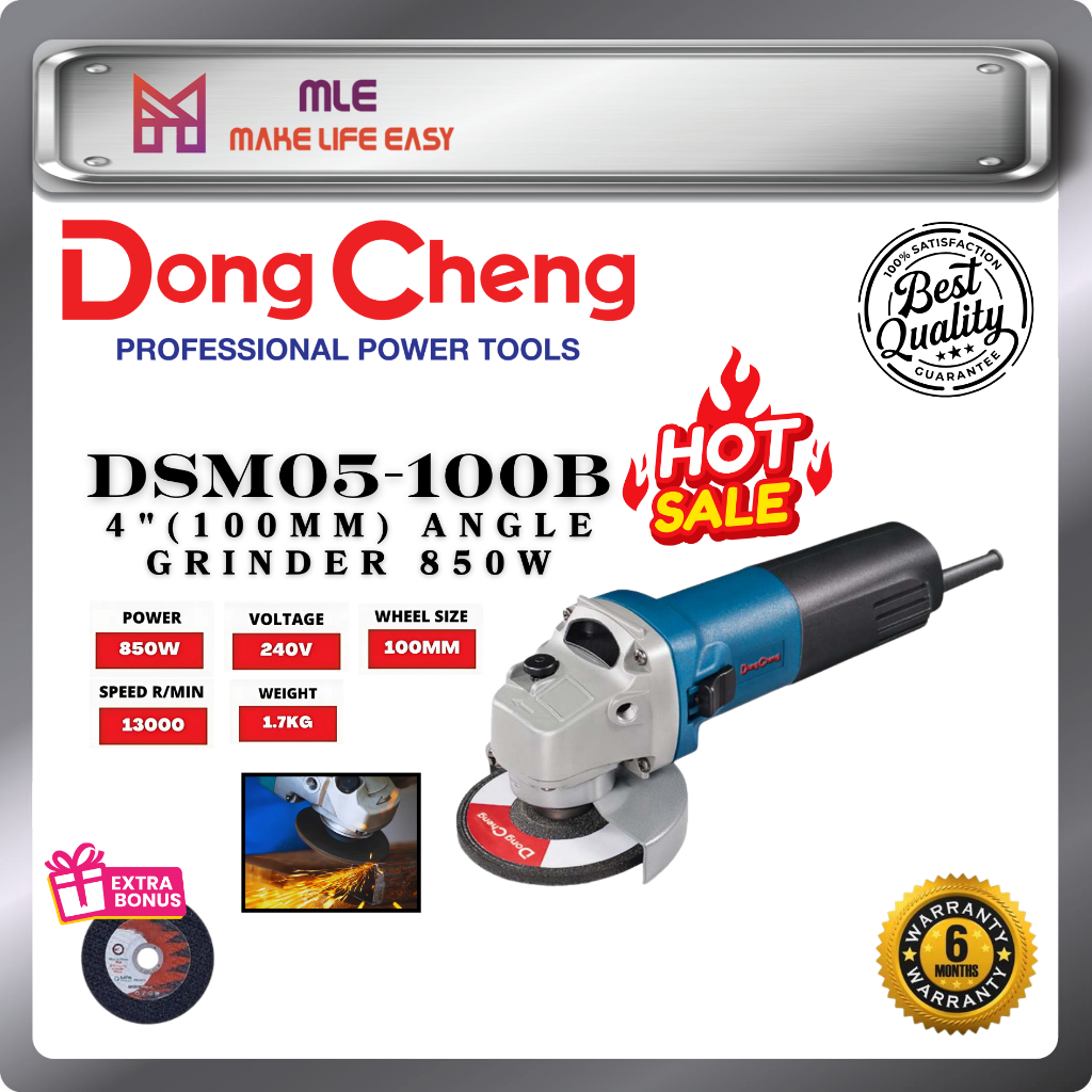 DONG CHENG ANGLE GRINDER DSM05-100B(850W) | Shopee Malaysia