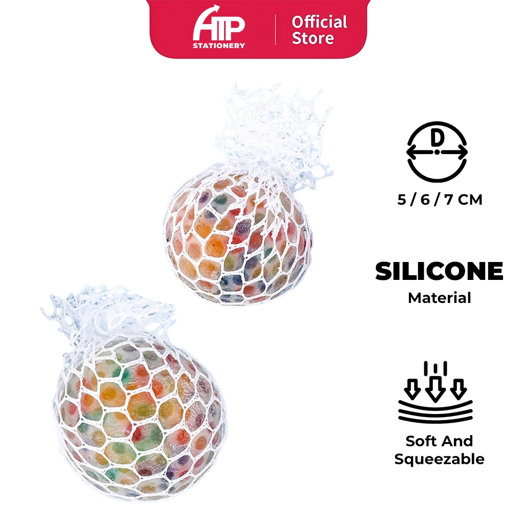 Colorful Squishy Mesh Grape Ball Squeeze Ball Release Stress Anti ...
