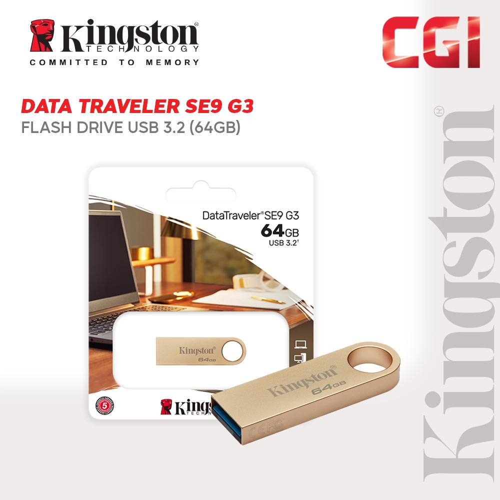 Kingston 64GB DataTraveler SE9 G3 USB Flash Drive - DTSE9G3/64GB ...
