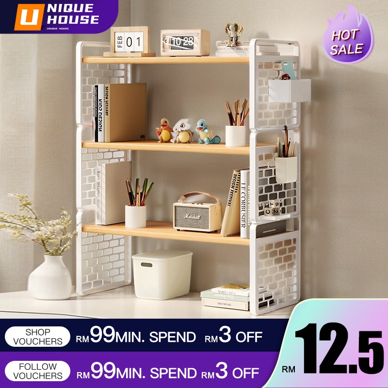 Desk Organizer Desktop Rack Storage Rack With Pegboard Tabletop ...