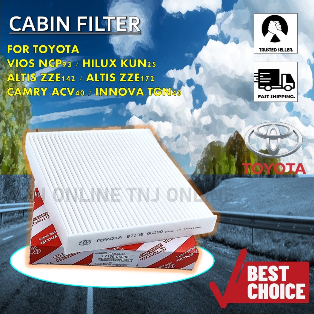 CABIN FILTER (WHITE) TOYOTA VIOS NCP93 / KUN25 / ALTIS ZZE142 ZRE172 ...