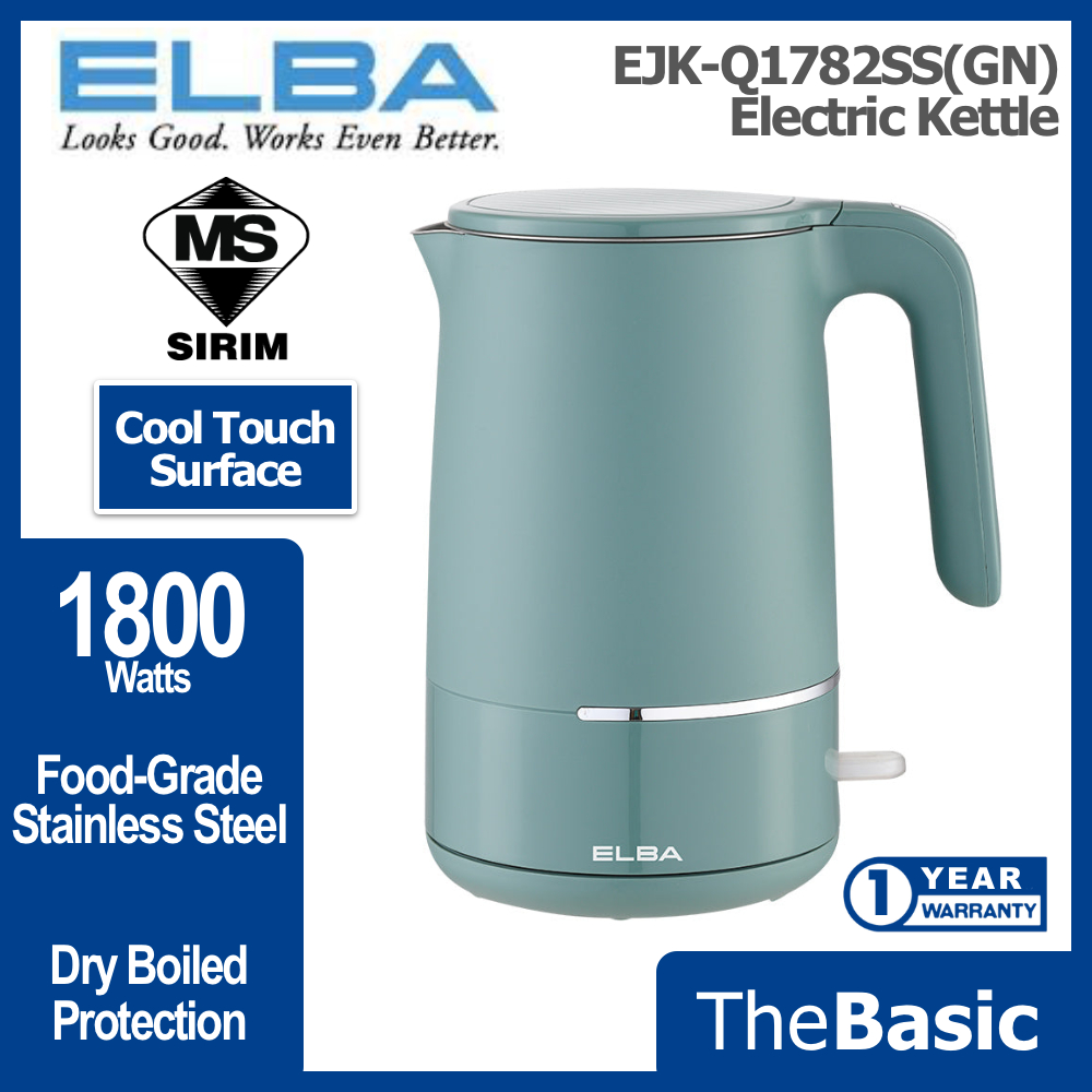 ELBA 1.7L Safe Cool Touch Surface Jug Kettle ( EJK-Q1782SS ) | Shopee ...
