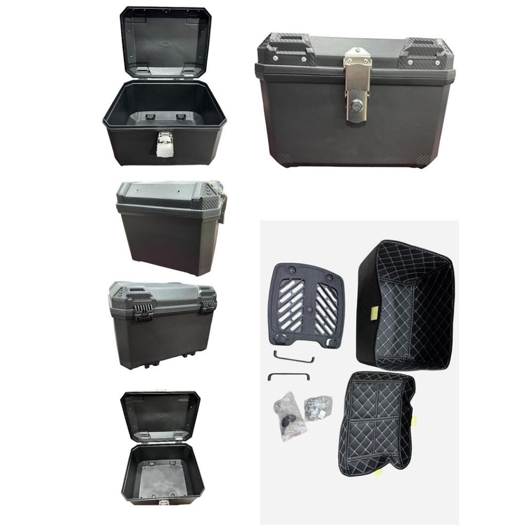 JB STYLE TOP BOX 45L UNIVERSAL WITH BRACKET & ALUMINIUM STAINLESS STEEL ...