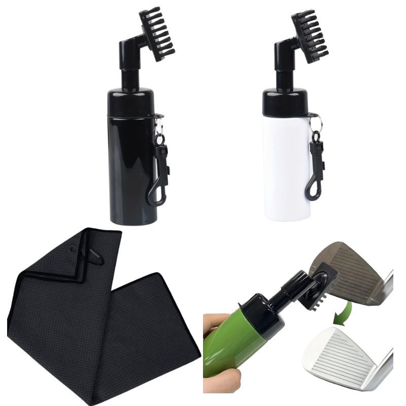 Golf Club Cleaner Groove Tube Golf Brush dengan Water Spray for Easy ...