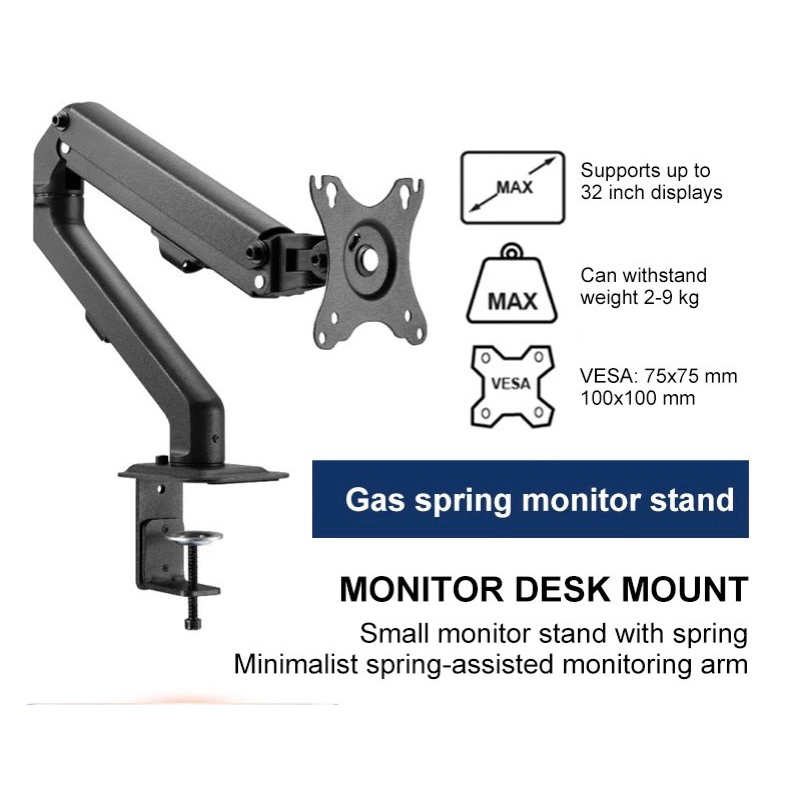 Desk monitor stand arm monitor Mount Bracket 17”-32” Bearing 10kg 360 ...