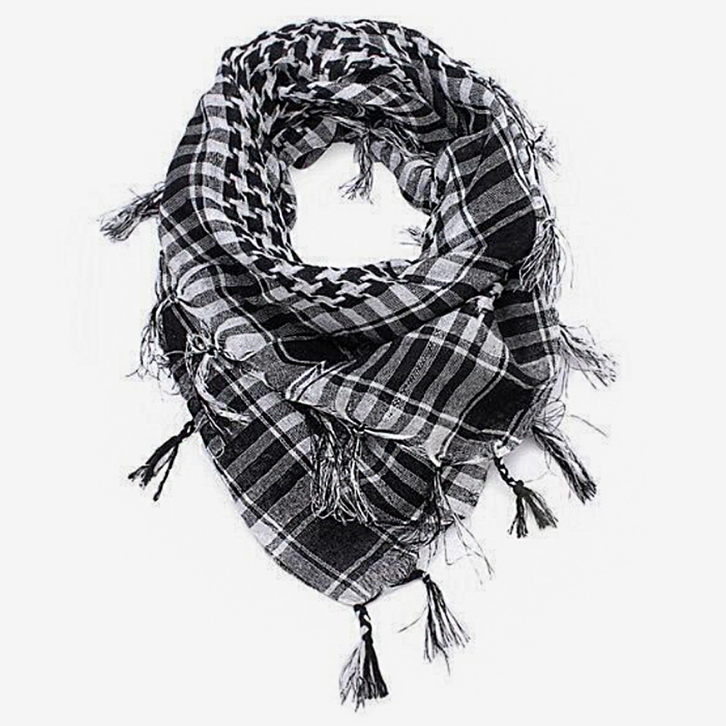 Black and white Yassir Arafat Scarf Shemagh Arab Save Gaza Men Women ...