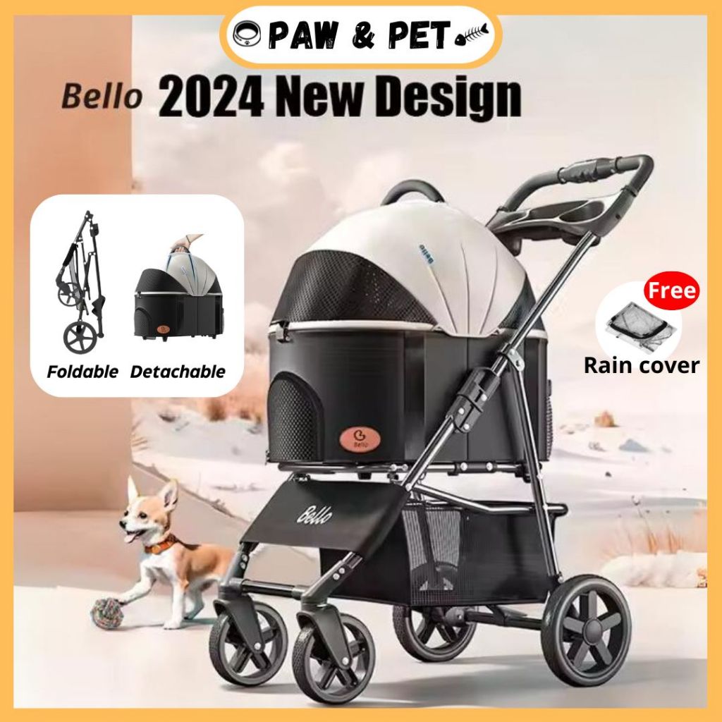 Bello Stroller 2025 Pet Stroller Detachable Carrier Bag Foldable ...