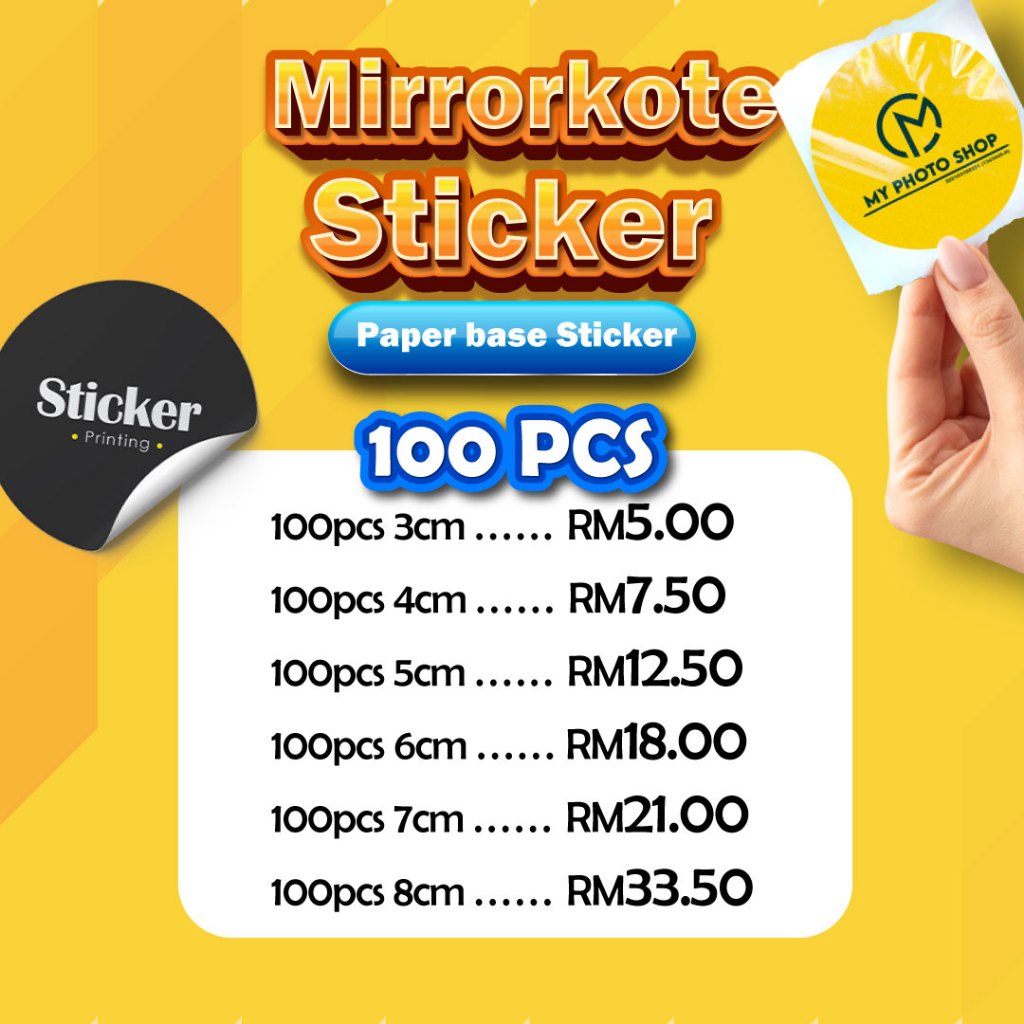 🔴🔴🌈 Sticker Mirrorkote - 🥫 Product label & Stickers🌈🔴🔴3cm-8cm ️ 100pcs ...