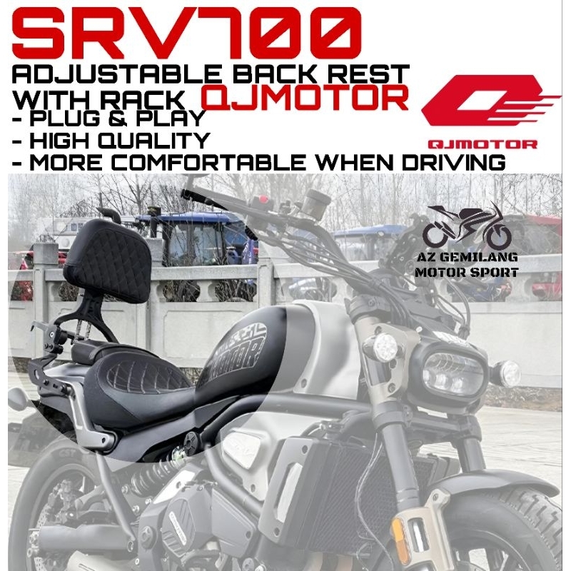 QJMOTOR SRV700 SRV 700 ADJUSTABLE BACK REST WITH RACK ACCESSORIES ...