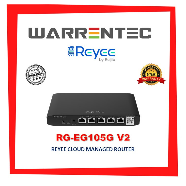 REYEE RG-EG105G V2 REYEE CLOUD MANAGED ROUTER | Shopee Malaysia