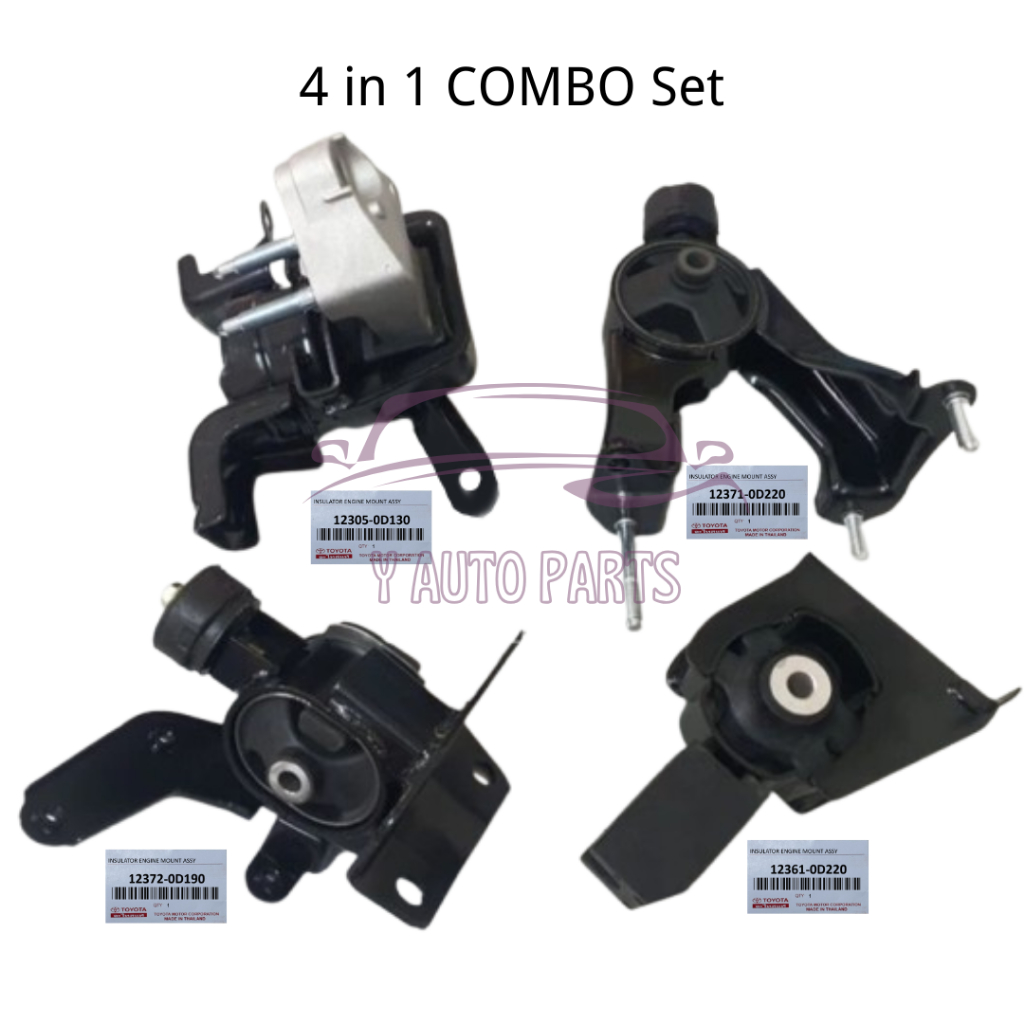 [4 IN 1 COMBO SET] Toyota OEM Engine Mounting - Toyota Altis 2008-2010 ...