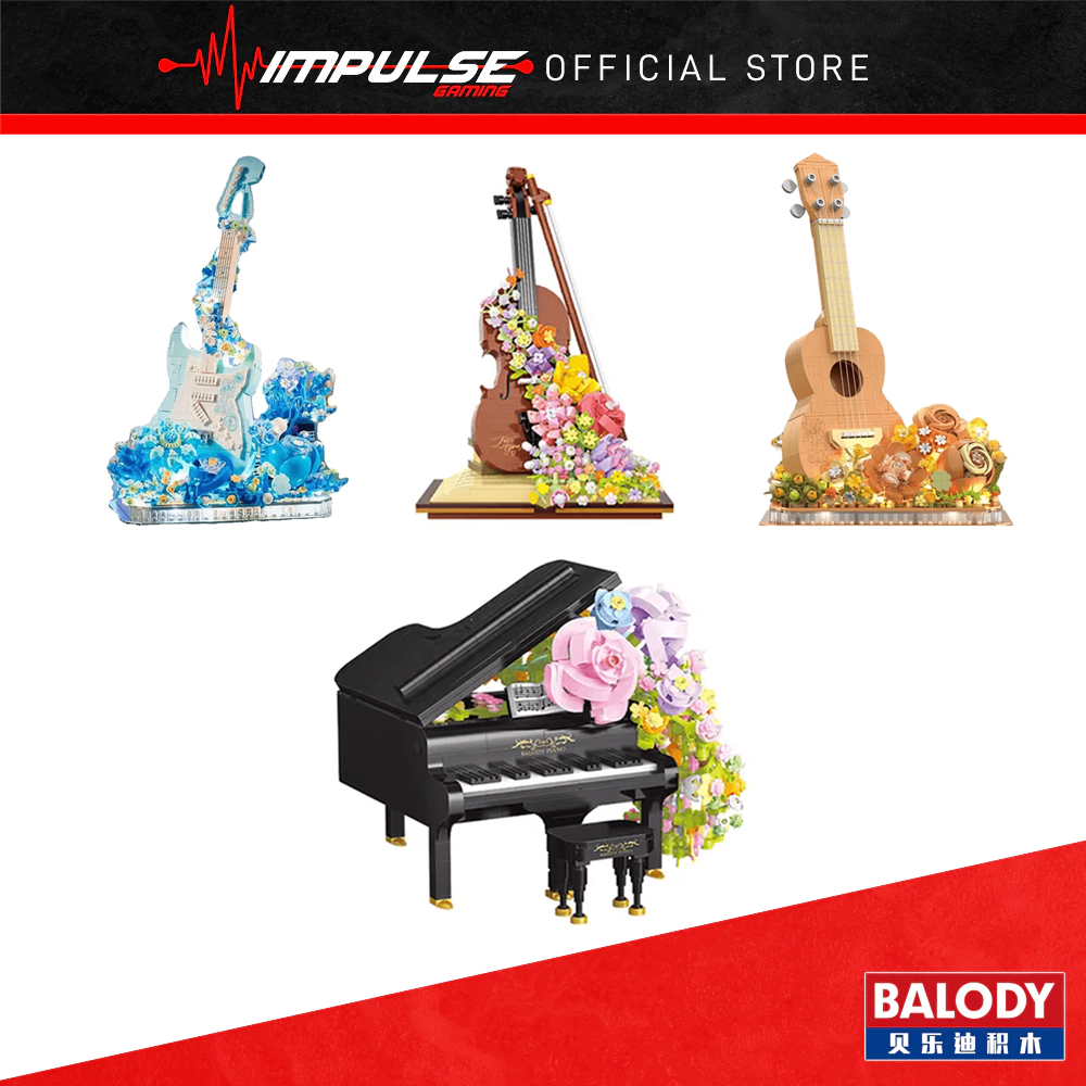 Balody Instrument Series - 21228 Violin with Flowers / 21194 Piano with ...