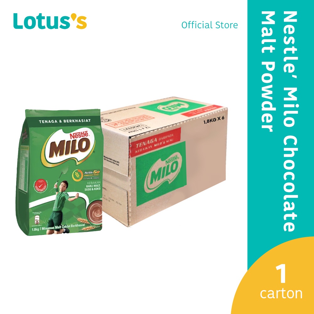 Nestle Milo Softpack 1.8kg x 6 packs (1 Carton) | Shopee Malaysia