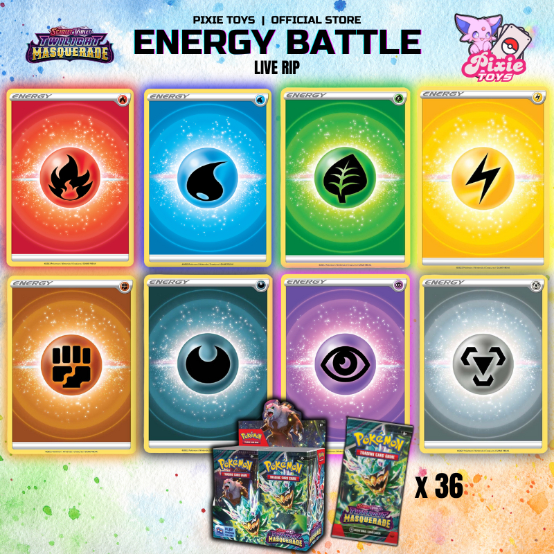 (Live Rip) Twilight Masquerade Energy Battle (1 booster box 36packs ...