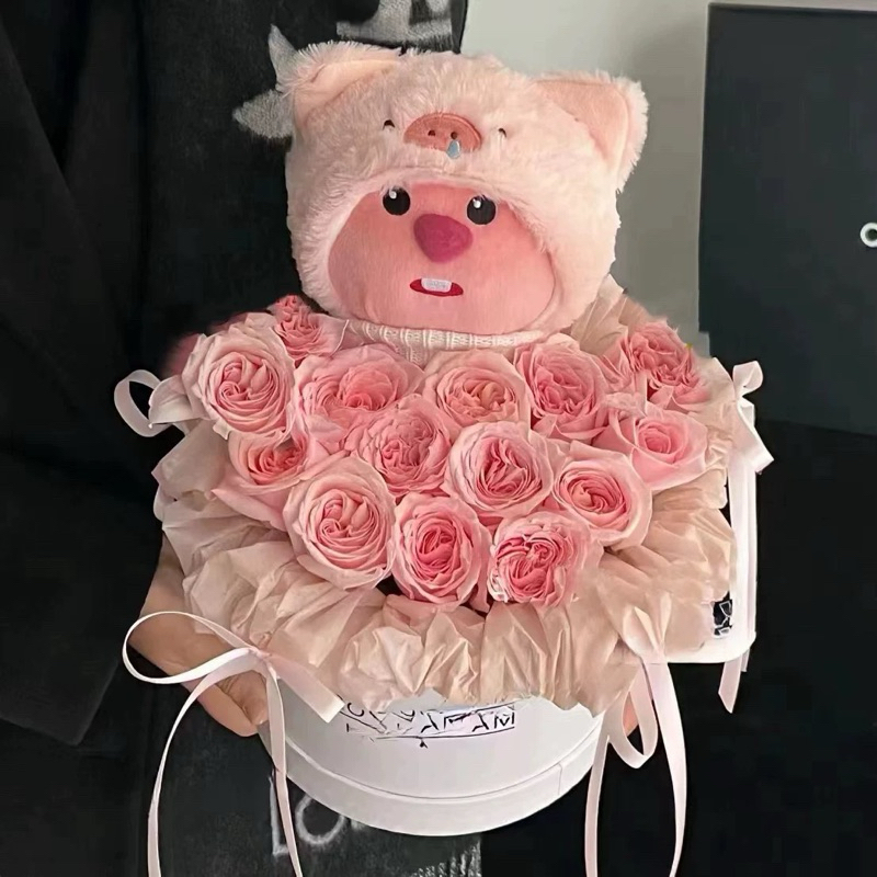 【PRE-ORDER】15 Roses Loopy Bouquet Gift 15朵玫瑰花露比花束 | Shopee Malaysia