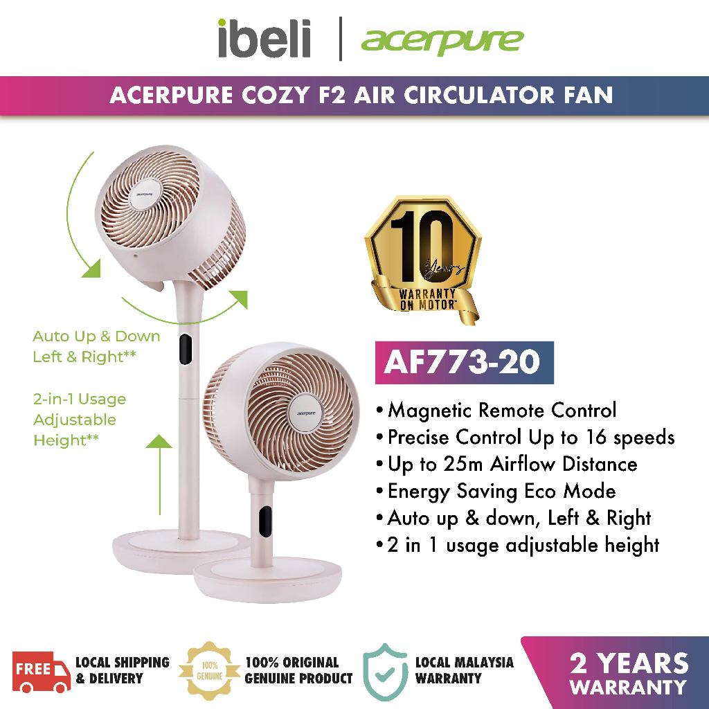 Acerpure Cozy F2 Air Circulator Fan - Pink/Beige | Shopee Malaysia