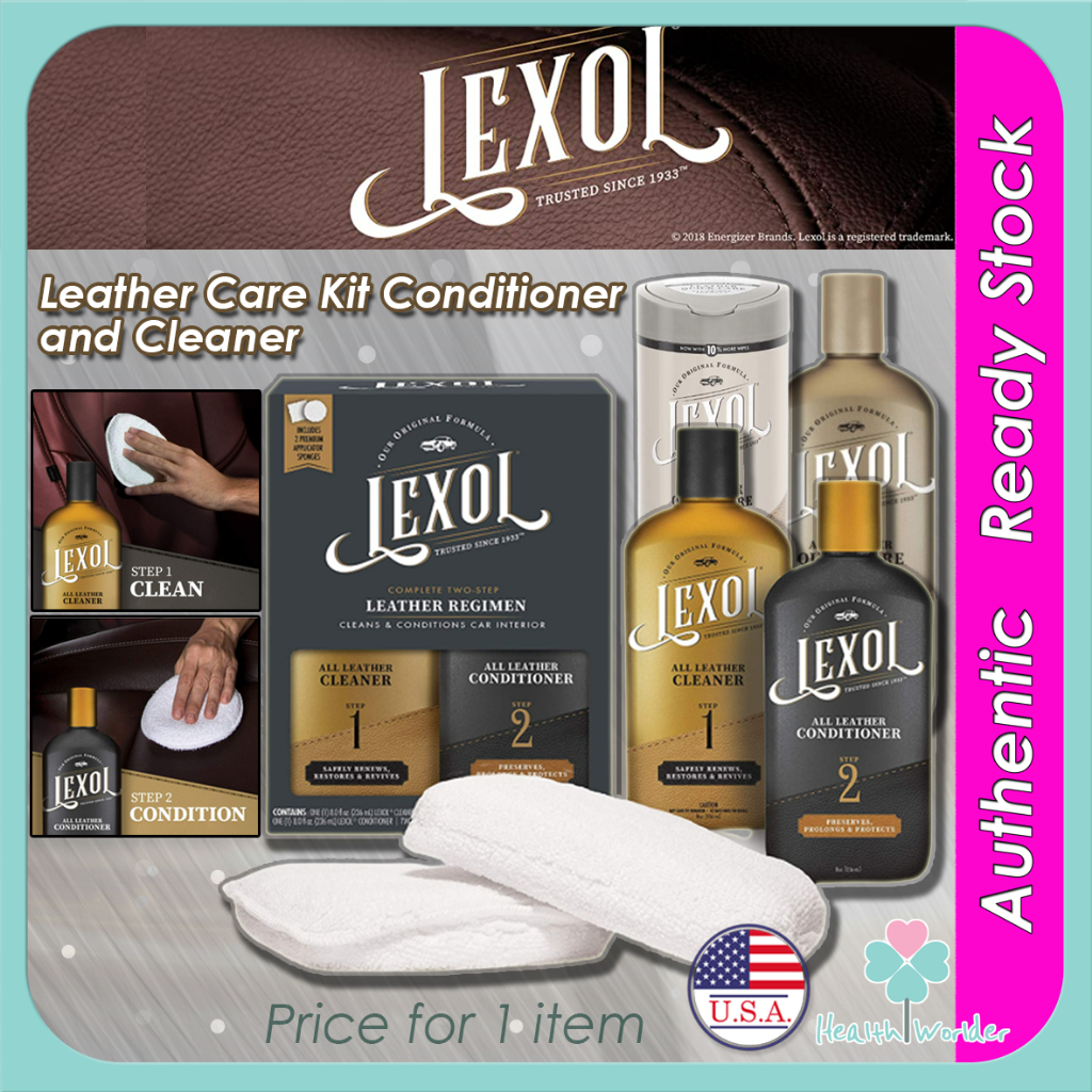 USA Lexol Leather Conditioner and Leather Cleaner Kit Car Leather ...