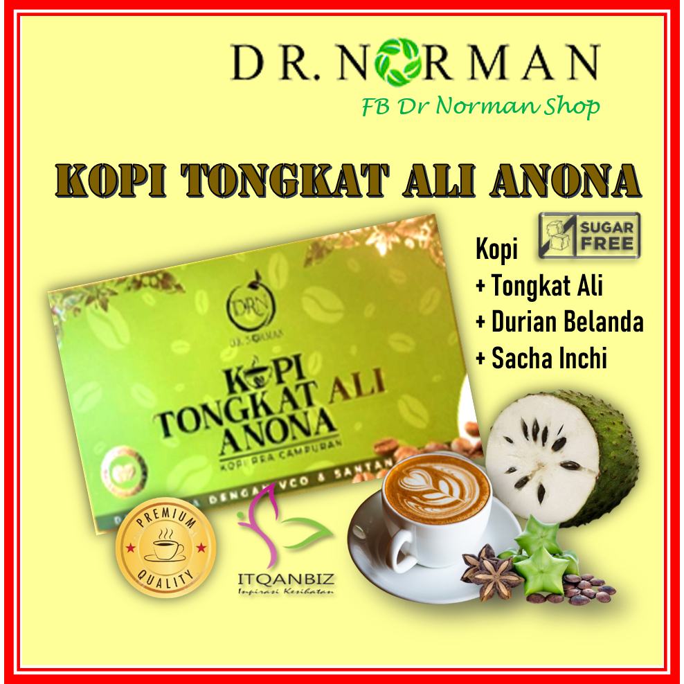 DR NORMAN - KOPI TONGKAT ALI ANONA PREMIX TANPA GULA PASIR DAN CREAMER ...