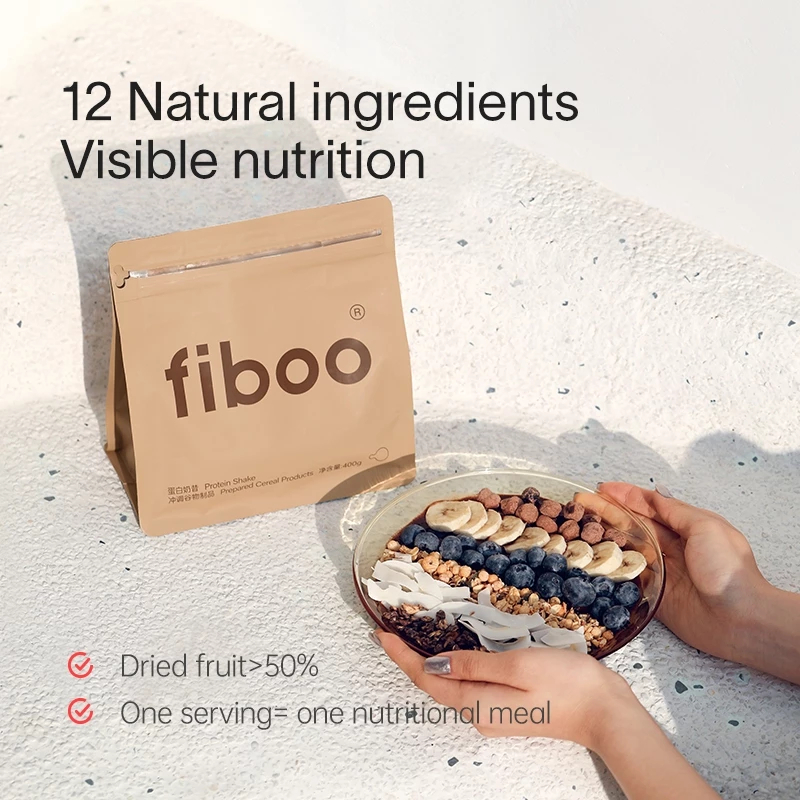 Fiboo High protein breakfast drink milkshake Slimming weight loss nutrition Full fitness meal ...