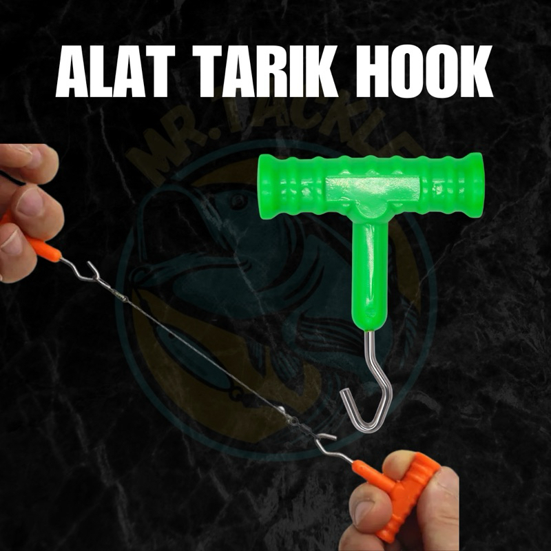 【MR.T】 Alat Tarik Hook Fishing Rigs Knot Puller Hook Line Puller Hair ...