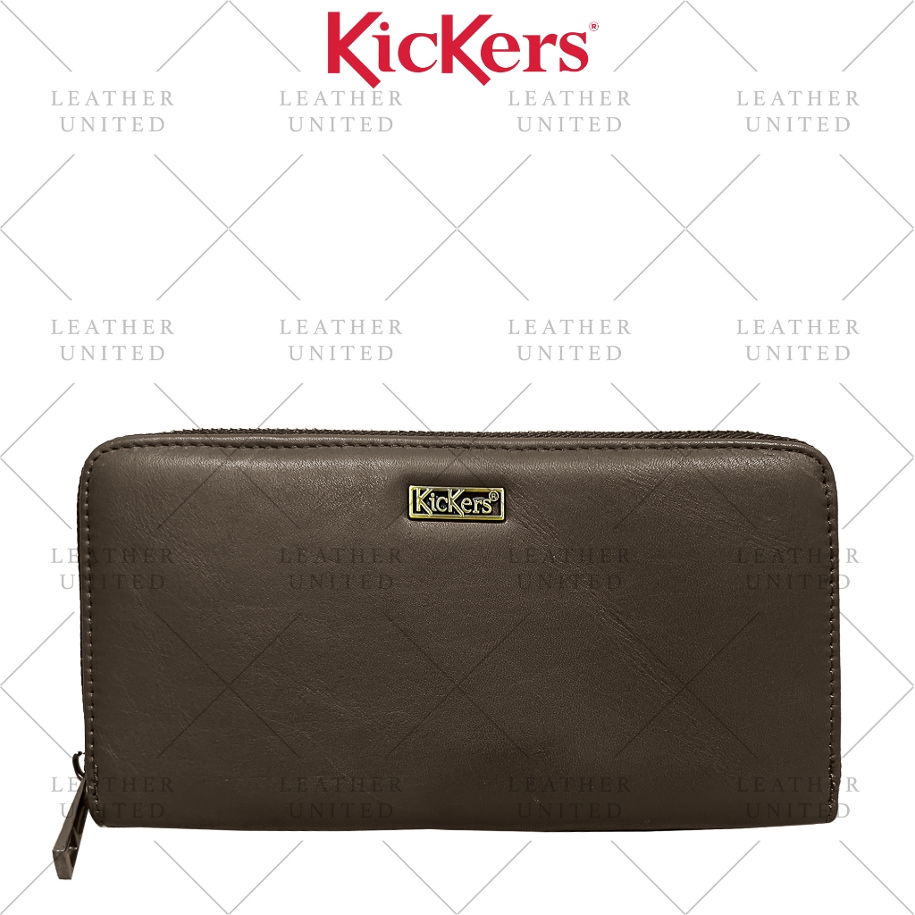 KIckers Genuine Cowhide Leather Unisex Long Wallet Purse #KIC0147 ...