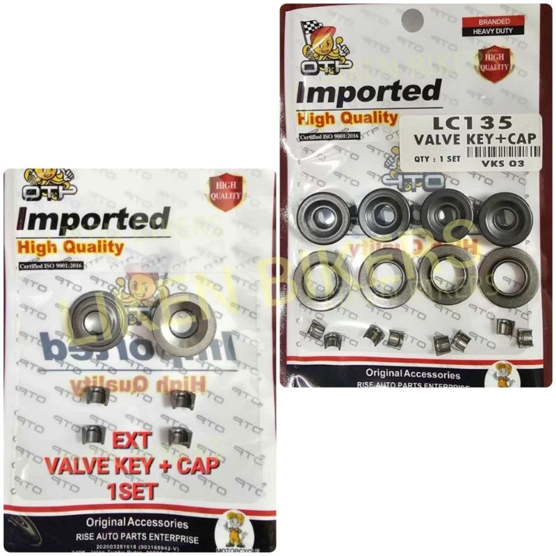 (LC135/EX5) CYLINDER HEAD VALVE KEY & VALVE CAP SET(OTP)(STD) | Shopee ...