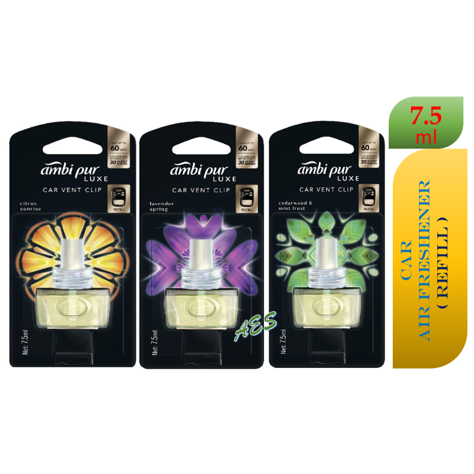 Ambi Pur Luxe Car Vent Clip Car Air Freshener Refill (1x7.5ml) | Shopee ...