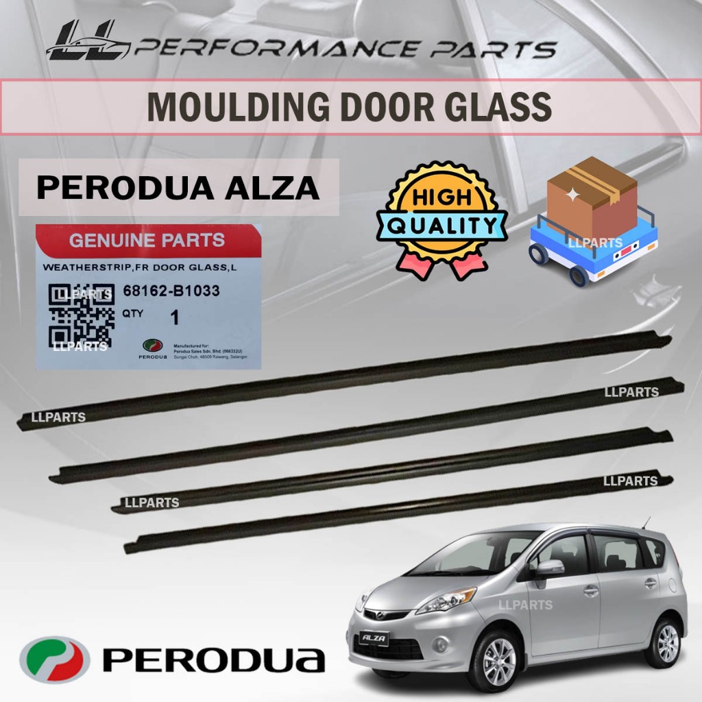 Original Perodua Alza 2009-2022 Door Moulding Lining Rubber Outer Glass ...