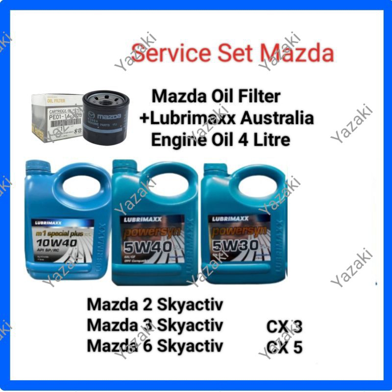 Mazda 2, 3, 6, Skyactiv CX3 CX5 CX7 Mazda 8 SERVICE Set (Lubrimaxx ...