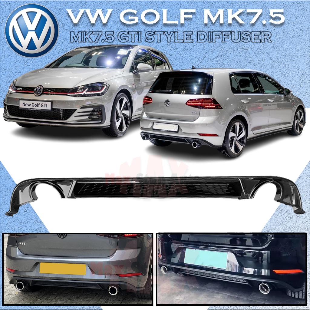 VOLKSWAGEN GOLF MK7.5 GTI REAR DIFFUSER GOLF R GOLF R LINE R-LINE RLINE ...