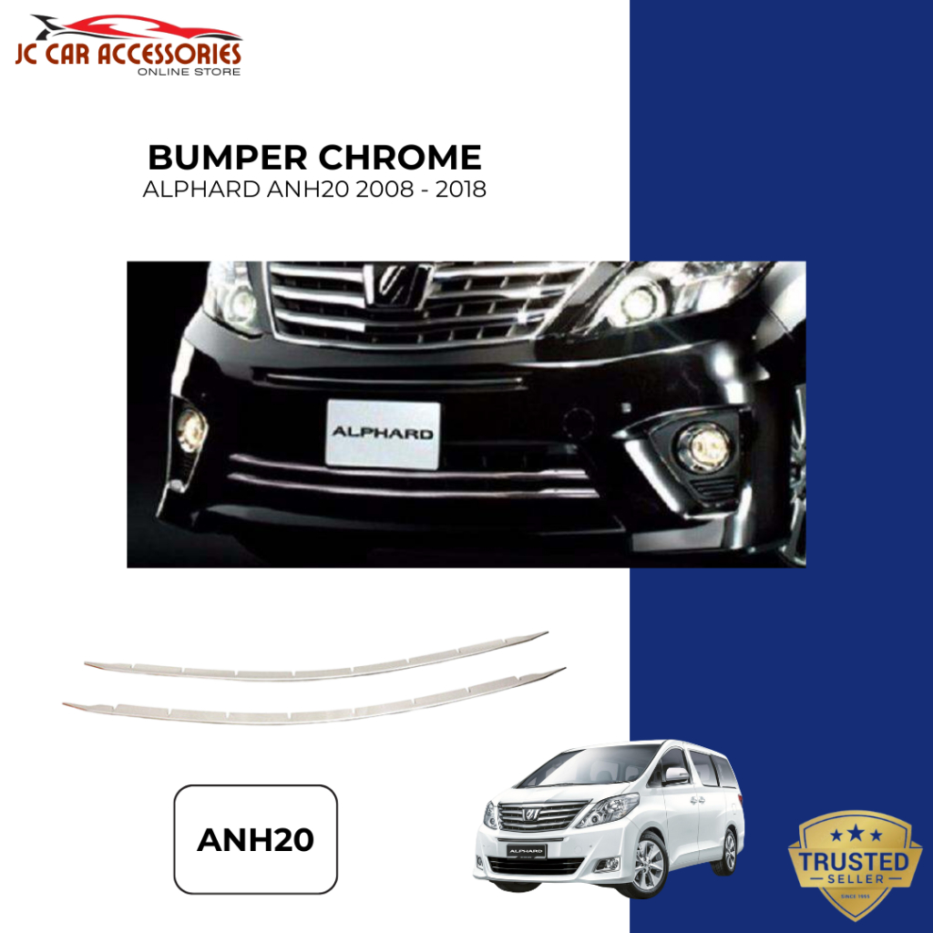 Toyota Alphard ANH20 Series 2012 - 2014 G/X Front Bumper Grille Chrome ...