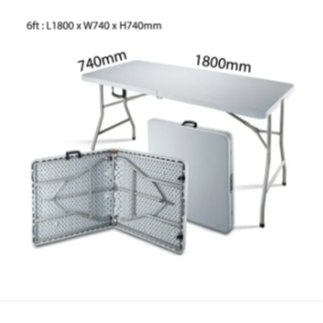 Meja Lipat & Plastic Folding Table 6FT Folding Table | Hawker Table ...