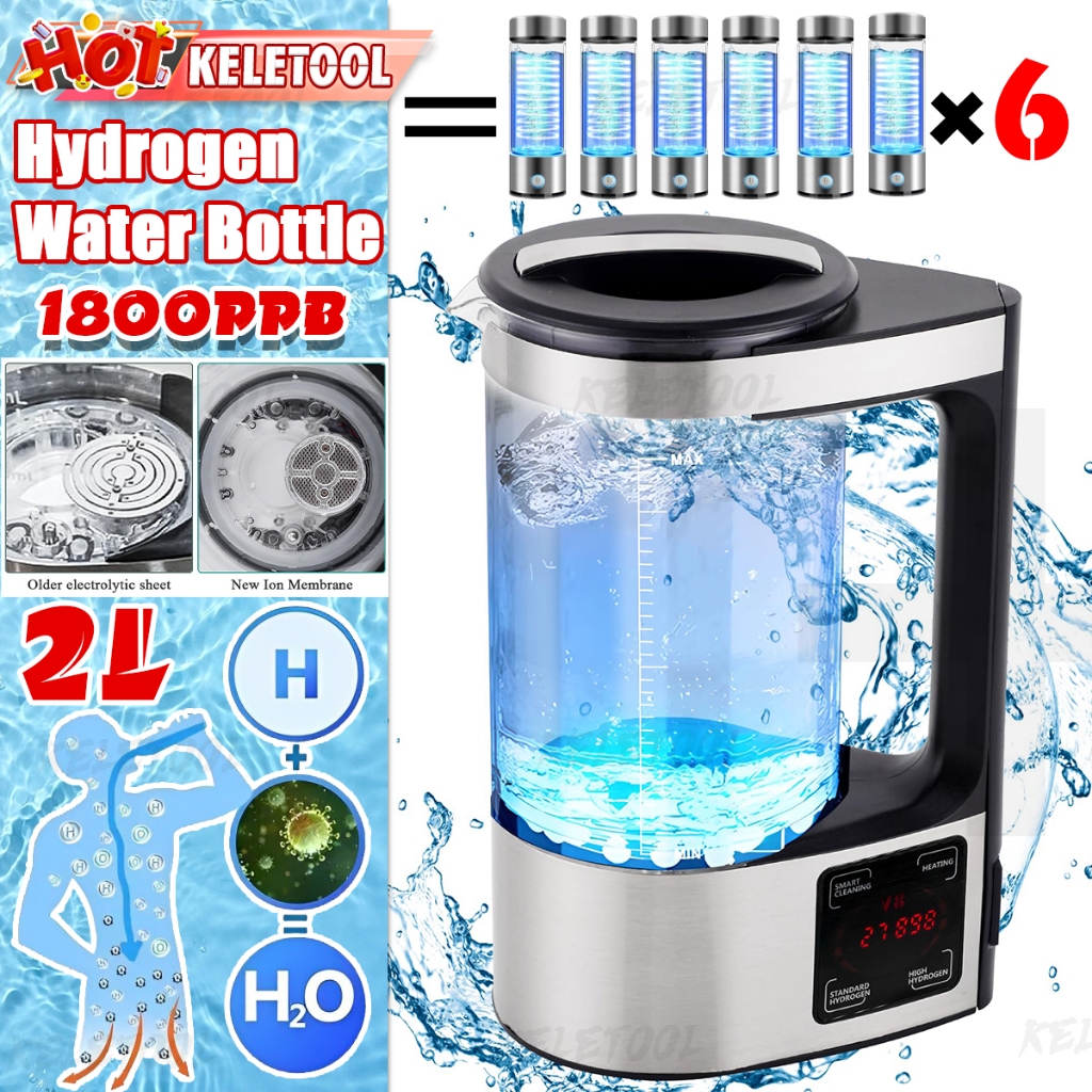 2L Hydrogen Water Bottle Oxygen-rich water Portable Small Component ...