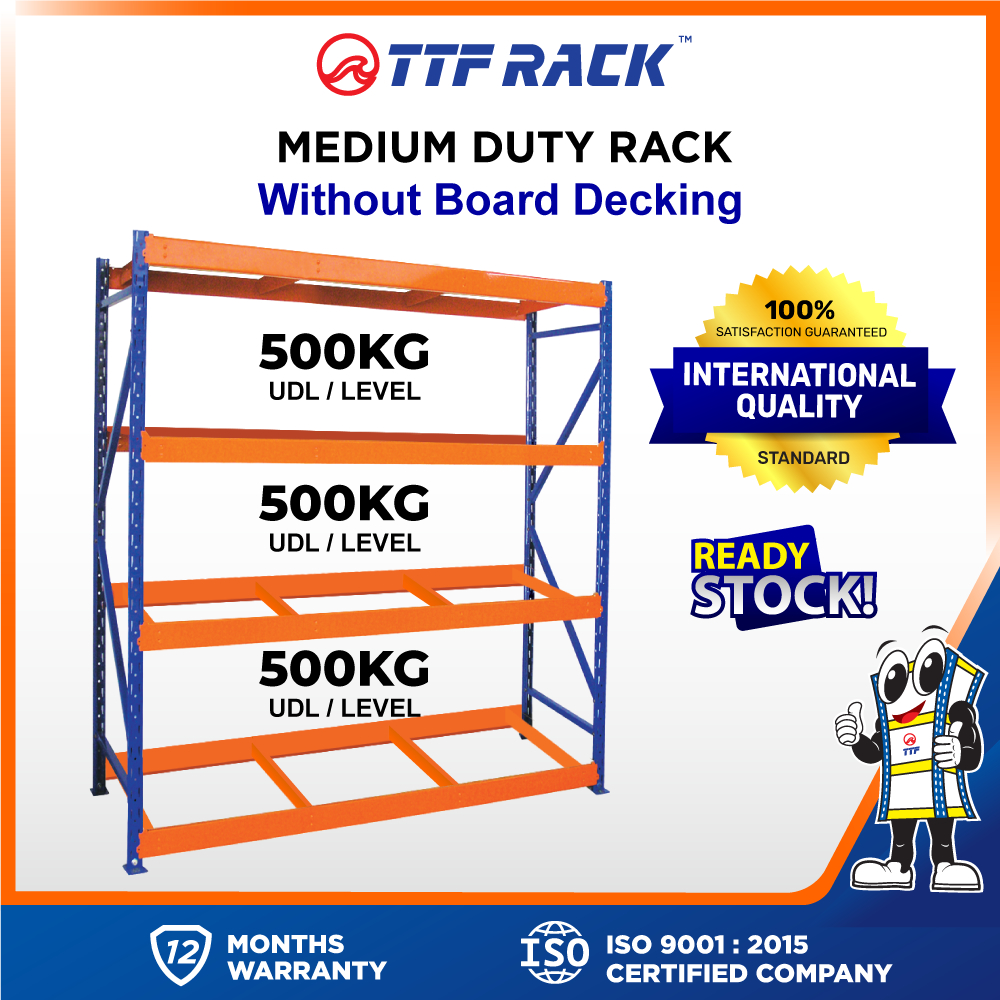 TTF Rack™️ (IHB) Ideal Longspan Shelving Rack (H)150-210cm Without ...