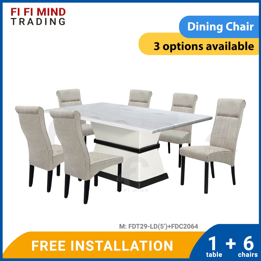 Perona Standard Marble Dining Set/ Marble Table/ Meja Makan/ Meja Makan ...