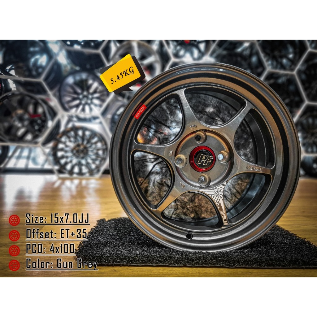 YSW-50 15X7 ET35 4X100 GUN GREY | Shopee Malaysia
