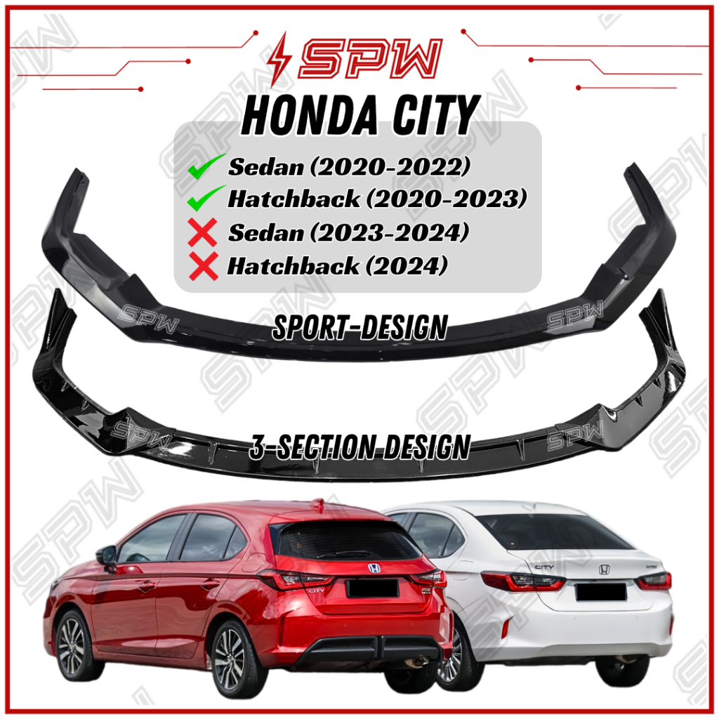 Honda City Sedan / Hatchback (2020-2022) Front Lip Front Bumper Lip ...