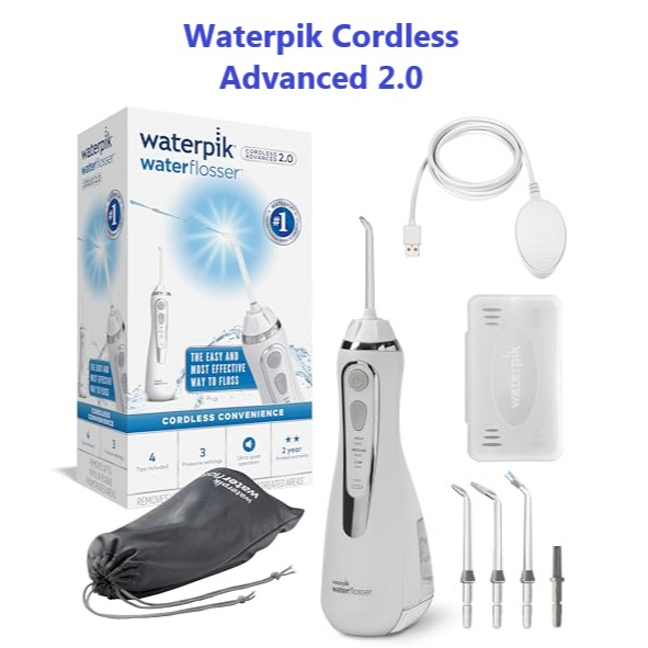 Waterpik Cordless Advanced 2.0 Water Flosser For Teeth, Gums, Braces ...