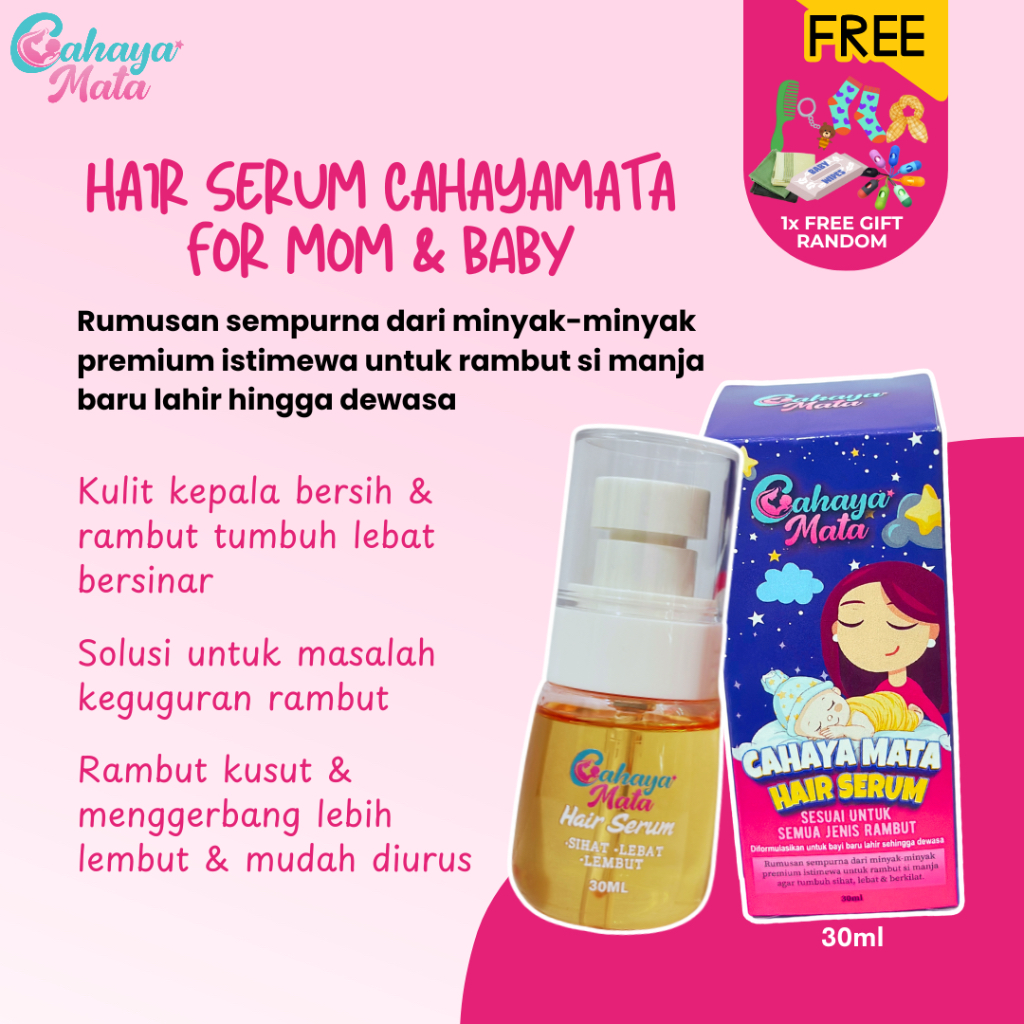Hair Serum CAHAYAMATA For Baby & Mom 30ml Pelebat Rambut Bayi Newborn ...