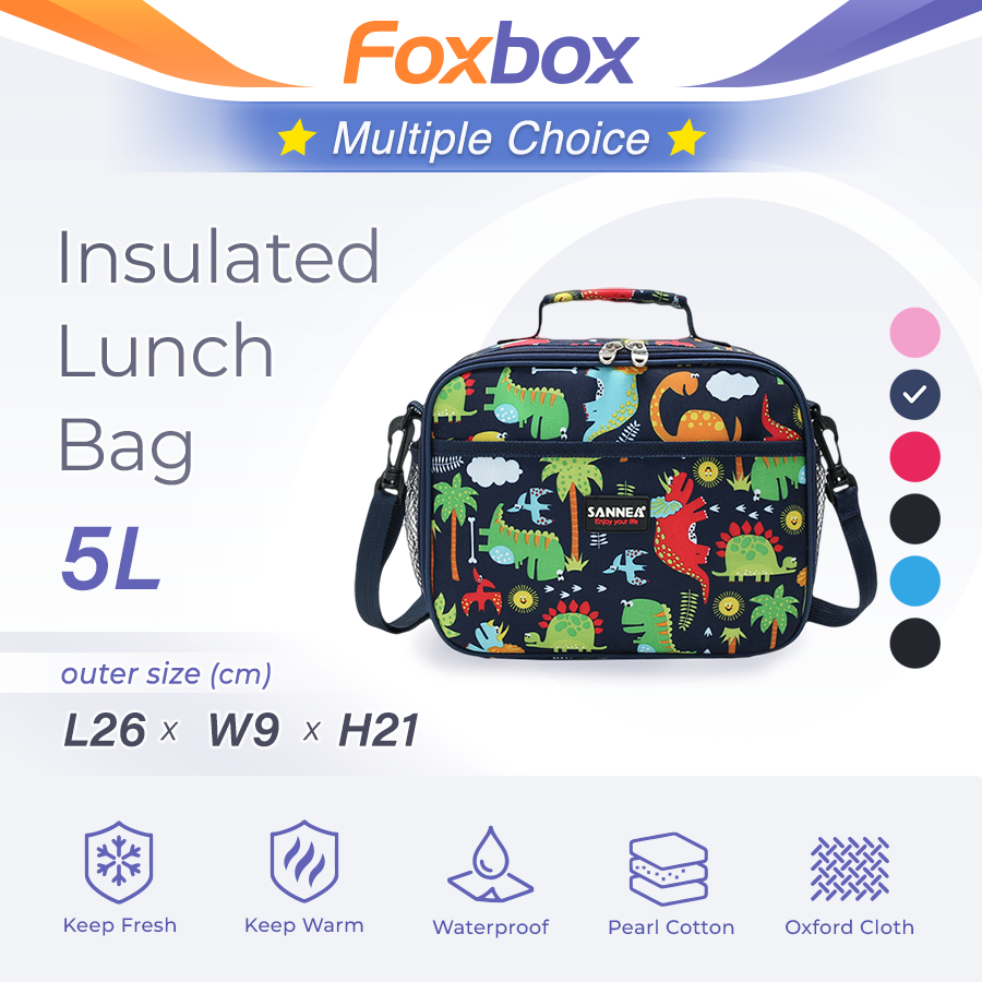 FOXBOX 5L Insulated Lunch Bag / Cooler Bag / Insulated Cooler Bags ...