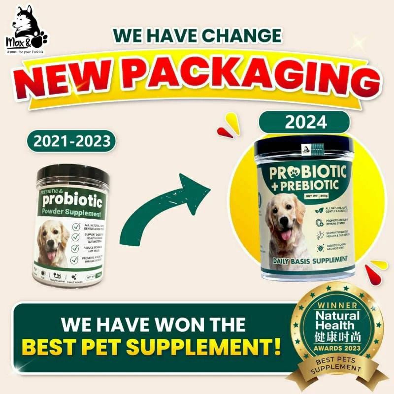Max & Paw pet supplement Dog Supplement Probiotic - All Natural ...