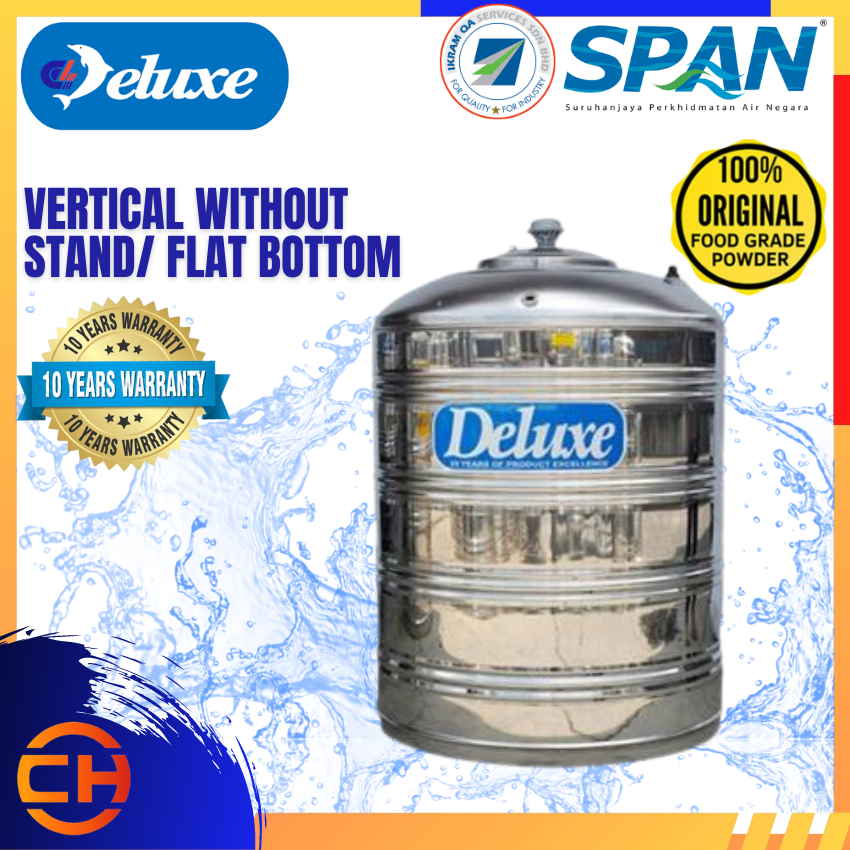 Deluxe Stainless Steel Water Tank (Vertical Without Bottom/ Flat Bottom ...