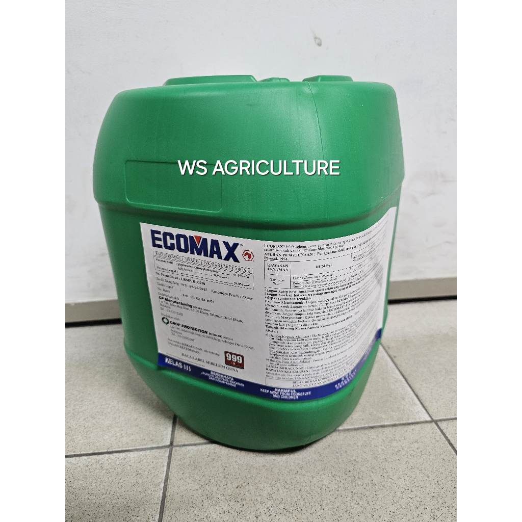 Free Shipping Ecomax 20L Glyphosate 41% Weed Killer Racun Rumpai sama ...