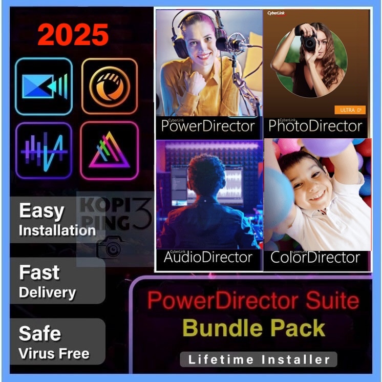 CyberLink PowerDirector Suite 23 Ultimate 2025🔥 Bundle Pack 🔥100% ...
