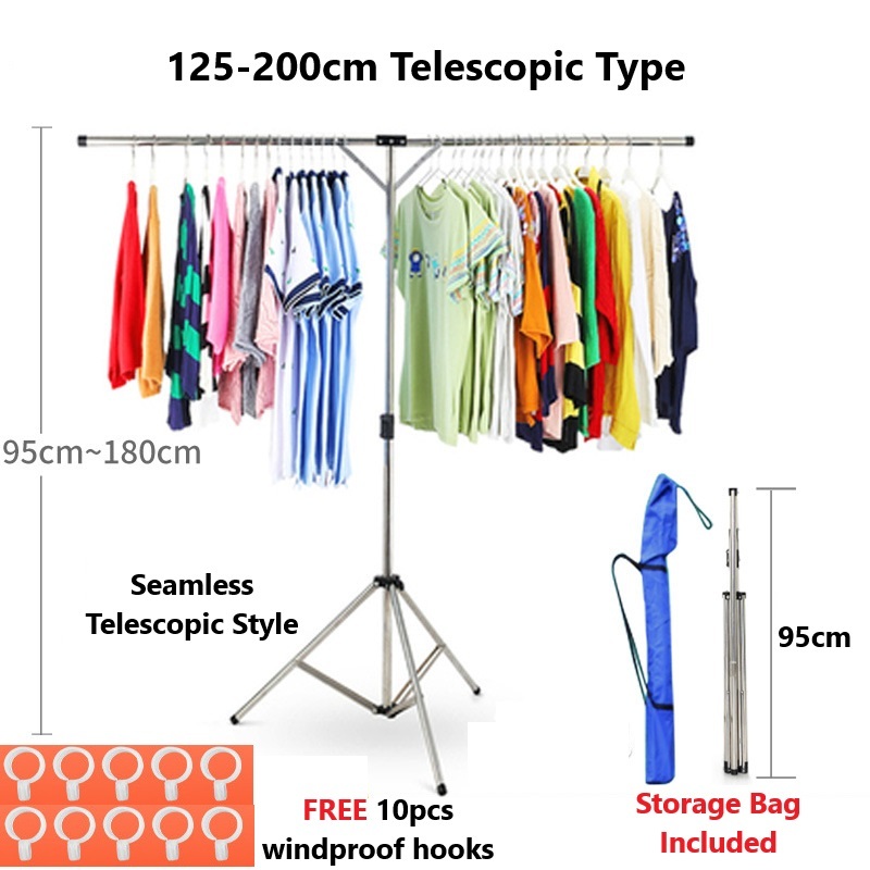 Stainless Steel Folding Carrying Drying Rack Travel Floor Stall Balcony ...