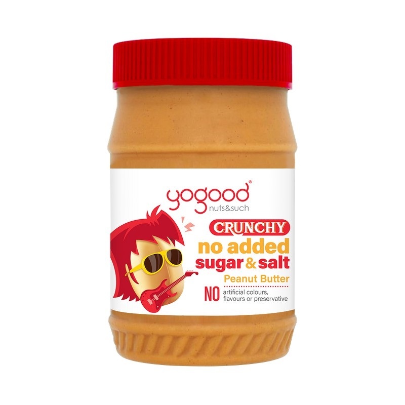 Yogood Crunchy Peanut Butter No Added Sugar & Salt Jar Packing 453g ...