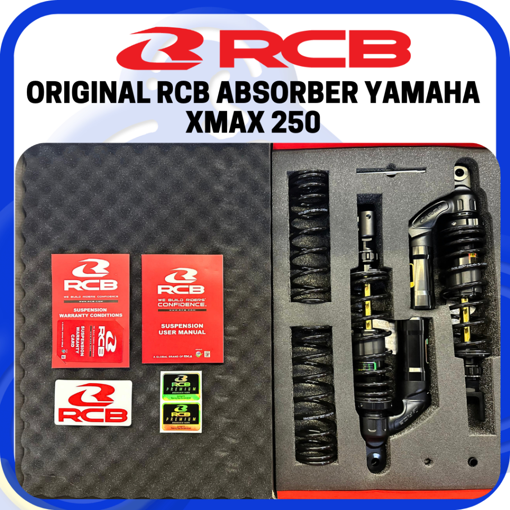 ORIGINAL RCB ABSOBER YAMAHA XMAX 250 350MM BLACK SERIES RCB ABSORBER ...