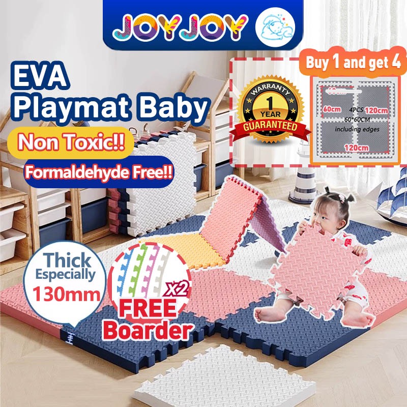 🔥Free Boarder🔥EVA Baby Playmat Thick Foam Play Mat Puzzle Carpet Mat ...